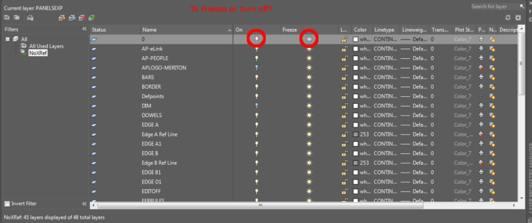 What is the difference between Freezing a layer vs Turning it off ...