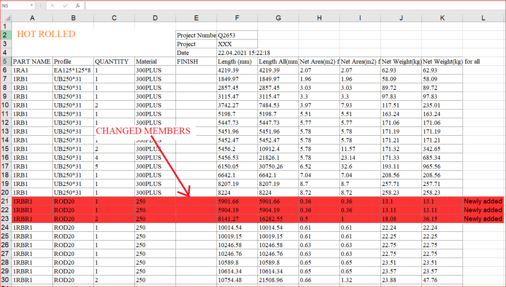 Steel Estimation Reports - Tek1