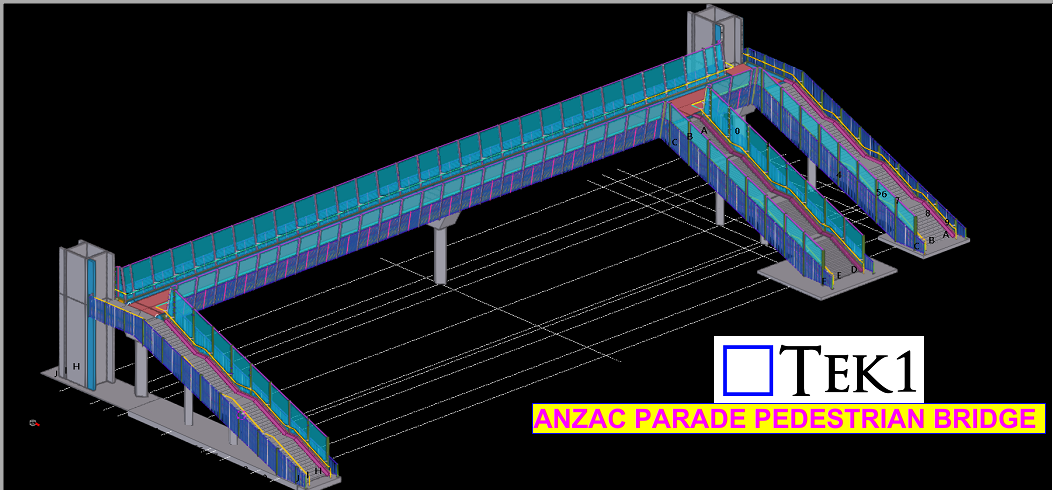 ANZAC PEDESTRAIN BRIDGE (SYDNEY). MOORE PARK, NSW. - Tek1