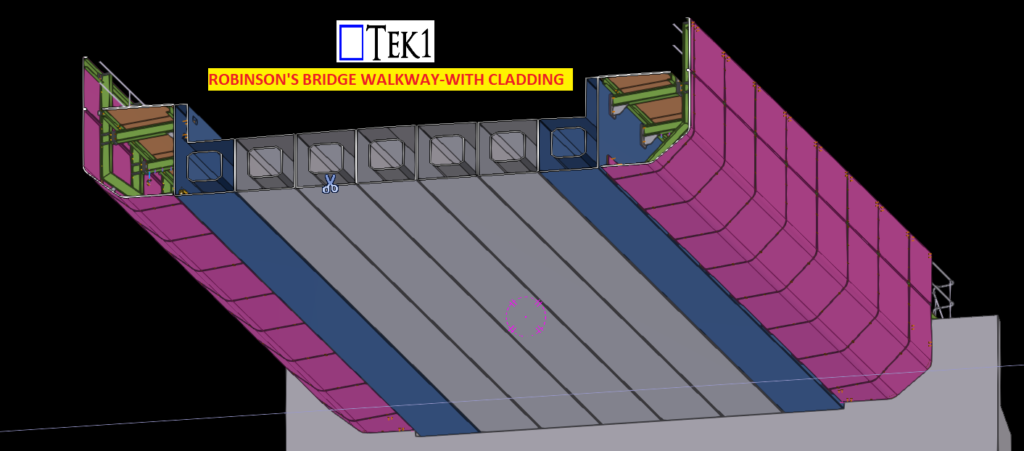ROBINSON'S BRIDGE WALKWAY STRUCTURE WITH CLADDING - Tek1