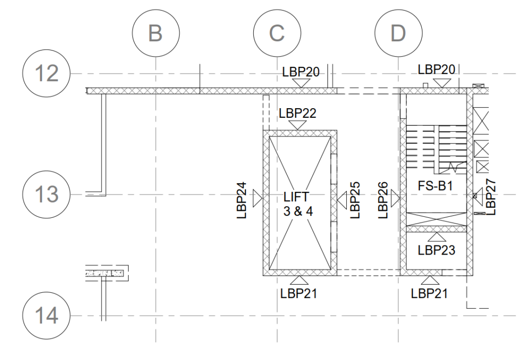 STRUCTURAL CORE PLAN AND ELEVATION DRAWINGS STUDY - Tek1