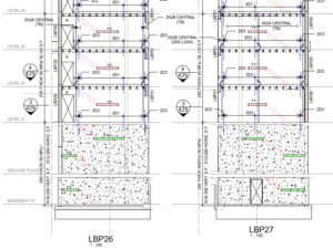 STRUCTURAL CORE PLAN AND ELEVATION DRAWINGS STUDY - Tek1
