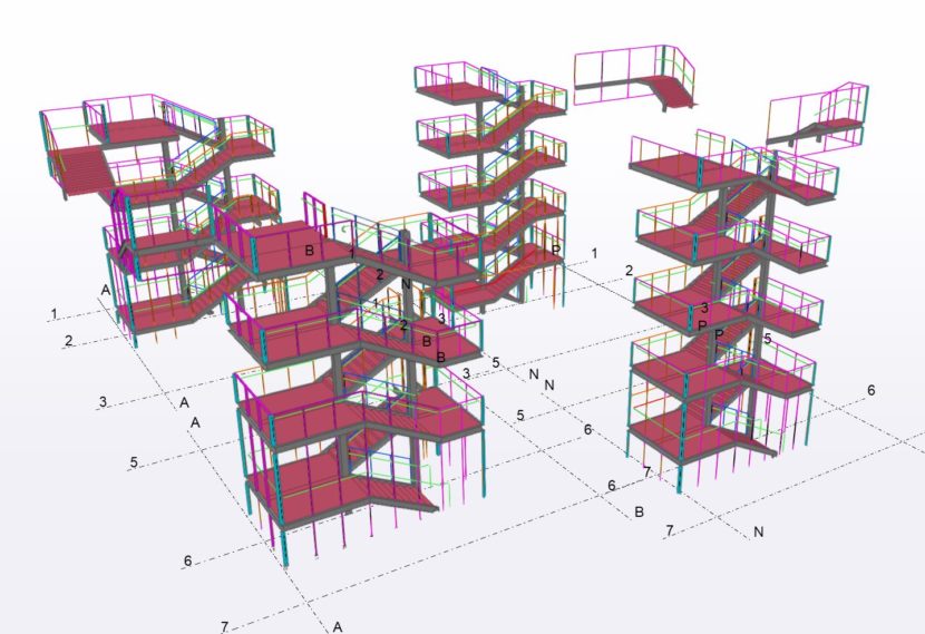 KEV EGRESS STAIR -01 TO 04 - Steel Detailing | Precast Detailing ...
