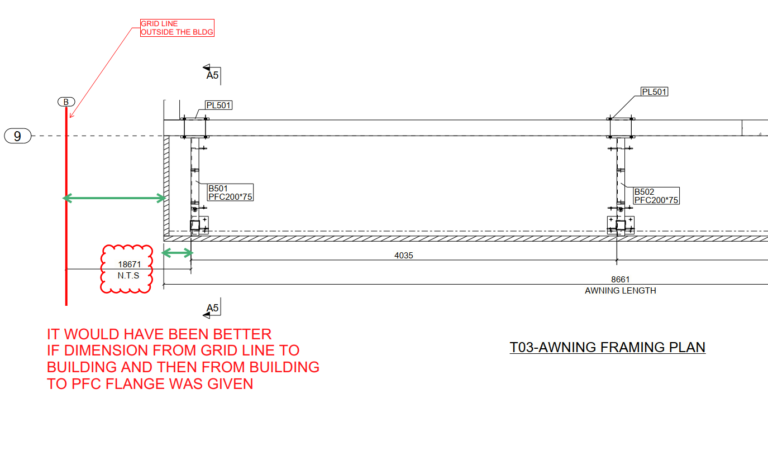 Erection Plan Set out Dimensioning - Tek1
