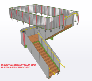 Lygon court plaza stair - Tek1