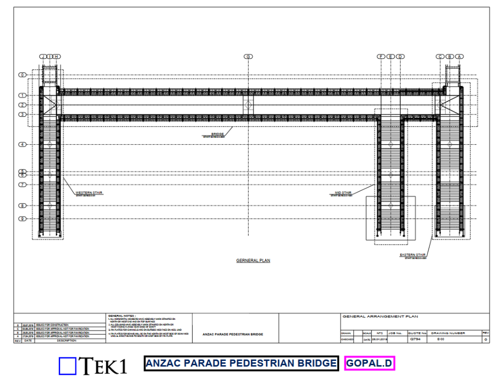 Anzac Parade Pedestrian Bridge - Tek1