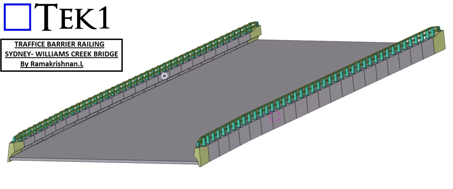 TRAFFICE BARRIER RAILING - Steel Detailing | Precast Detailing | Estimation